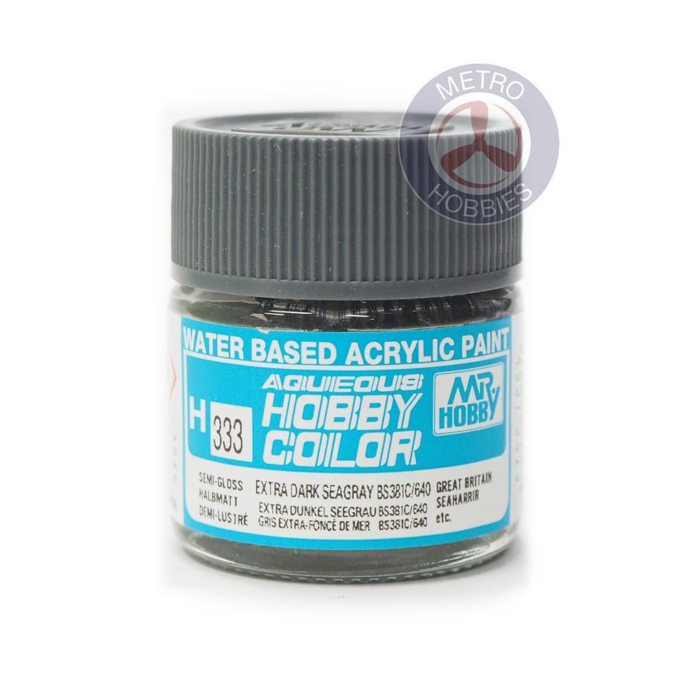 Mr Hobby (Gunze) H333 Aqueous Semi-Gloss Extra Dark Sea Grey BS381C/640 ...