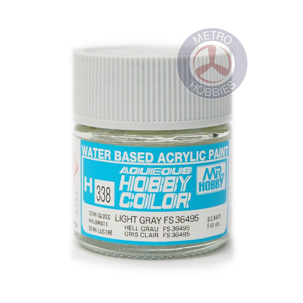 Mr Hobby (Gunze) H338 Aqueous Semi Gloss Light Grey FS36495 Acrylic ...