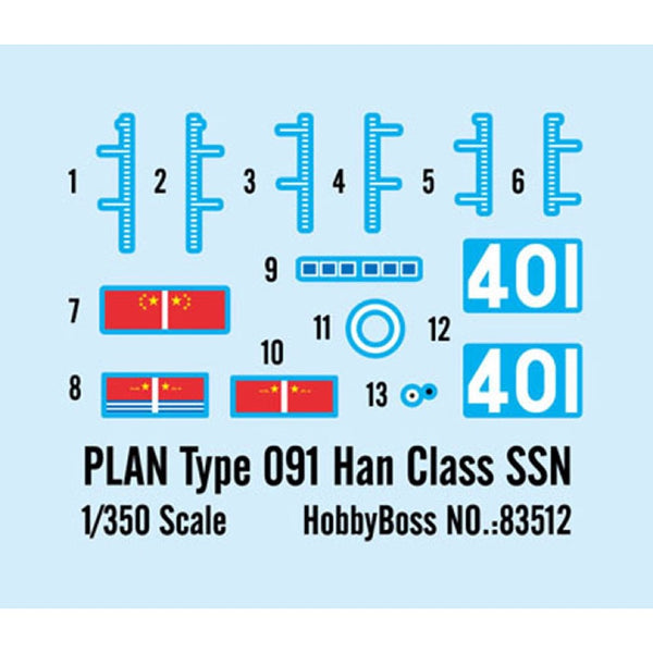 Hobby Boss 83512 1/350 PLAN Type 091 Han Class SSN – Metro Hobbies