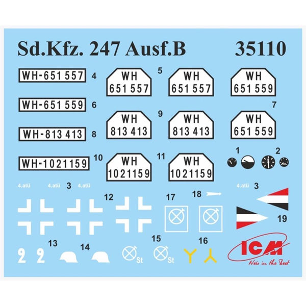 ICM 35111 1/35 Sd.Kfz. 247 Ausf.B with Crew – Metro Hobbies