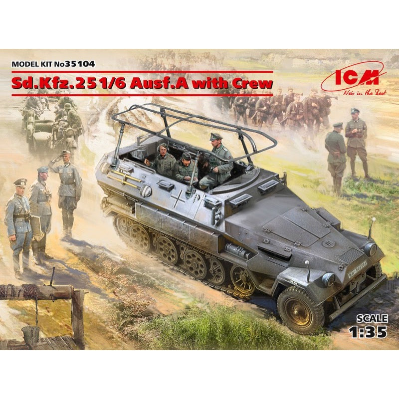 ICM 35104 1/35 Sd.Kfz.251/6 Ausf.A with Crew – Metro Hobbies