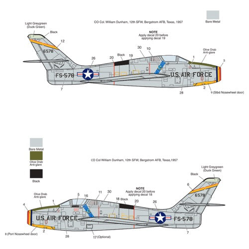Kinetic 48113 1/48 F-84F Thunderstreak USAF – Metro Hobbies