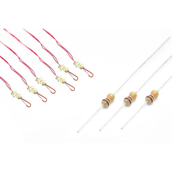 DCC Concepts LED-NLRW NANOlight LEDs Prototype White/Red 6 Pack with ...