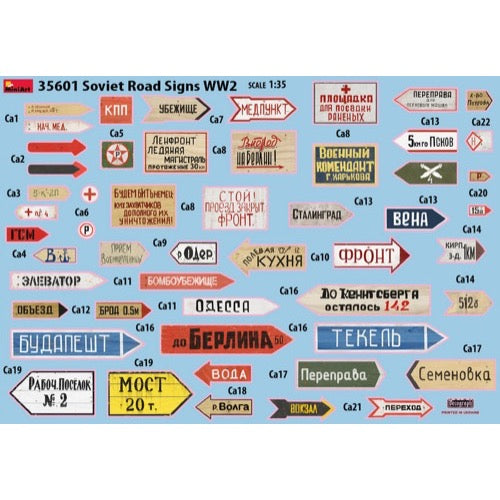 MiniArt 35601 1/35 Soviet Road Signs WW2 – Metro Hobbies