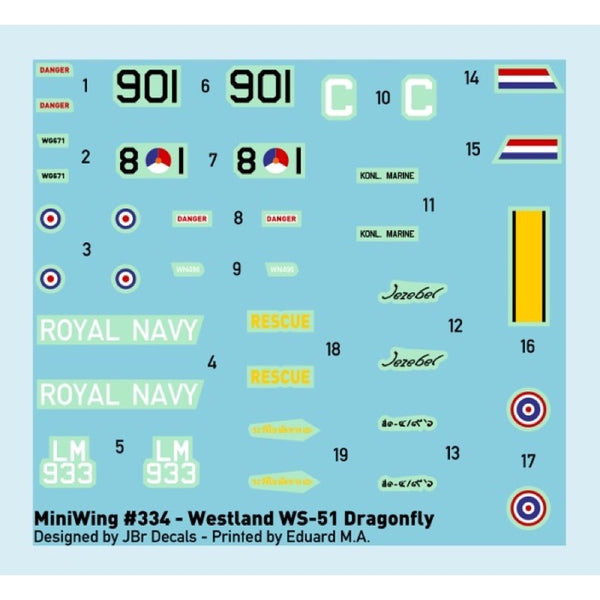 Miniwings 334 1/144 Westland Dragonfly HR.3/HR.5/WS-51 2 kits – Metro ...