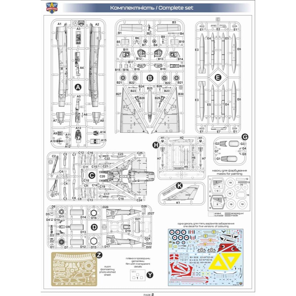 Modelsvit 72064 1/72 Mirage IIIO Interceptor RAAF Markings – Metro Hobbies