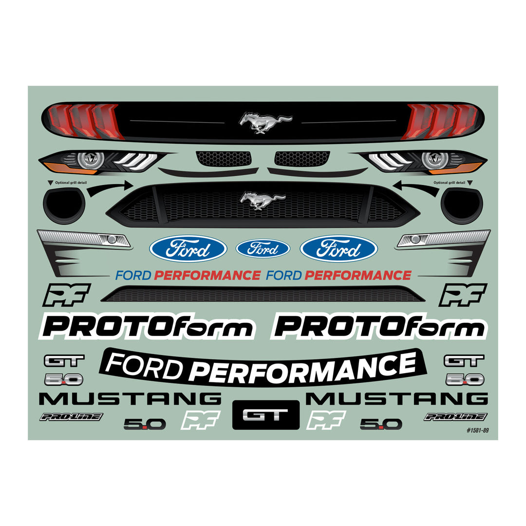 Protoform 1581-00 2021 Ford Mustang GT Clear Body For Arrma Felony ...