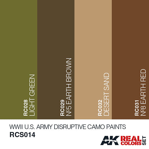 AK Interactive RCS014 Real Colors WWII US Army Disruptive Camo Paint ...
