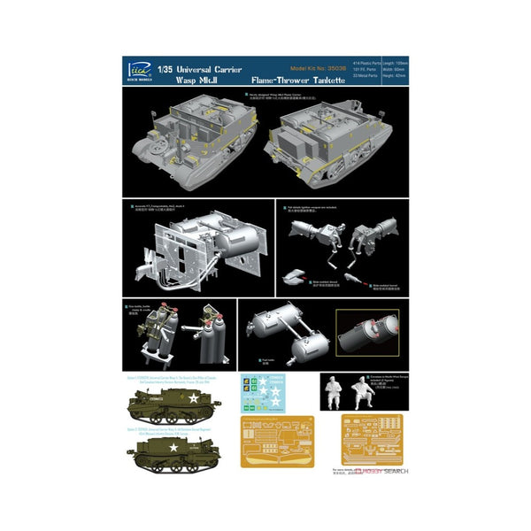 Riich 35036 1/35 Universal Carrier Wasp Mk.II with Crew – Metro Hobbies