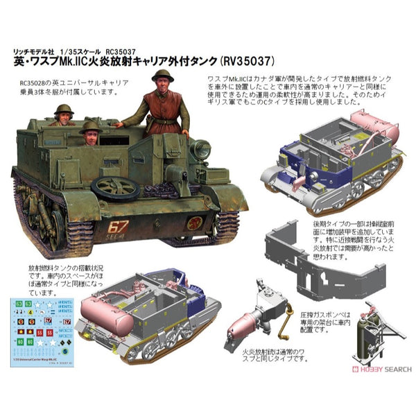 Riich 35037 1/35 Universal Carrier Wasp Mk IIC – Metro Hobbies