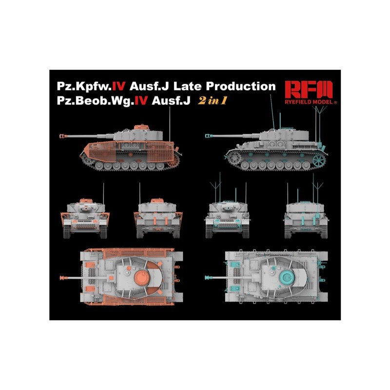 Rye Field Model 5033 1/35 Pz.Kpfw.IV Ausf.J Late Production/Pz.Beob.Wg ...