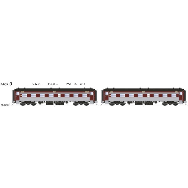 SDS Models 758009 HO SAR 700 Class Passenger Cars Pack 9 SAR 751 and ...