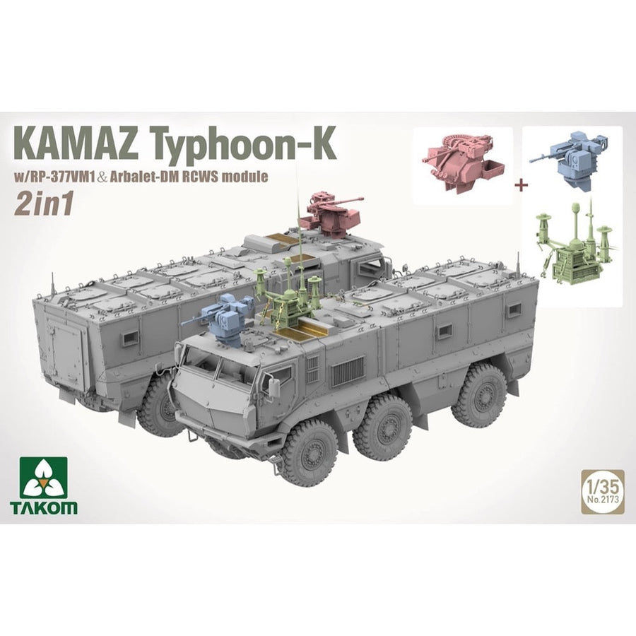 Takom 2173 1/35 KAMAZ Typhoon-K with RP-377VM1 and Arbalet-DM RCWS ...