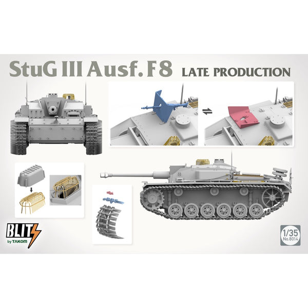 Takom 8014 1/35 StuG III Ausf.F8 Late Production – Metro Hobbies