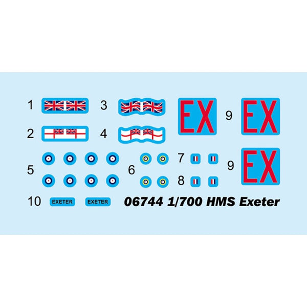 Trumpeter 06744 1/700 HMS Exeter British York Class Heavy Cruiser ...