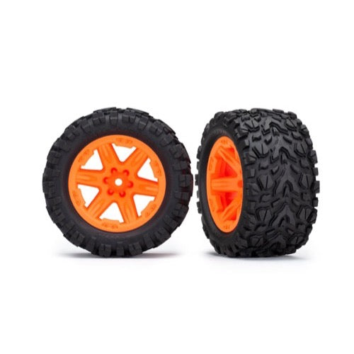 Traxxas 6774A Talon Extreme Rear Tyres and RXT Orange 2.8 inch Wheels ...