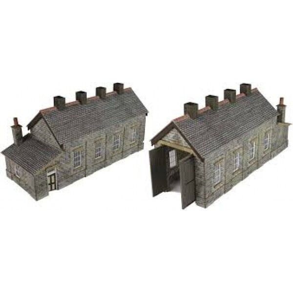 Metcalfe PN932 N Stone Single Track Engine Shed Card Kit | Metro ...