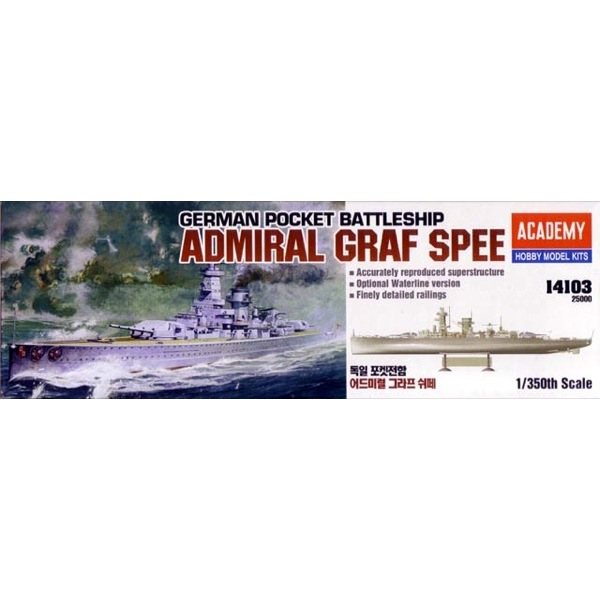 Academy 14103 1/350 Admiral Graf Spee – Metro Hobbies
