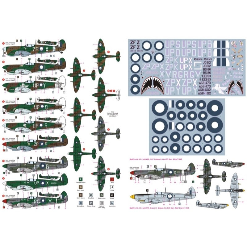 DK Decals 48006 1/48 Supermarine Spitfire Mk.VC/Mk.VIII in RAAF – Metro ...