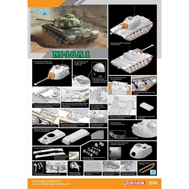 Dragon 3559 1/35 M48A1 (Smart Kit) – Metro Hobbies
