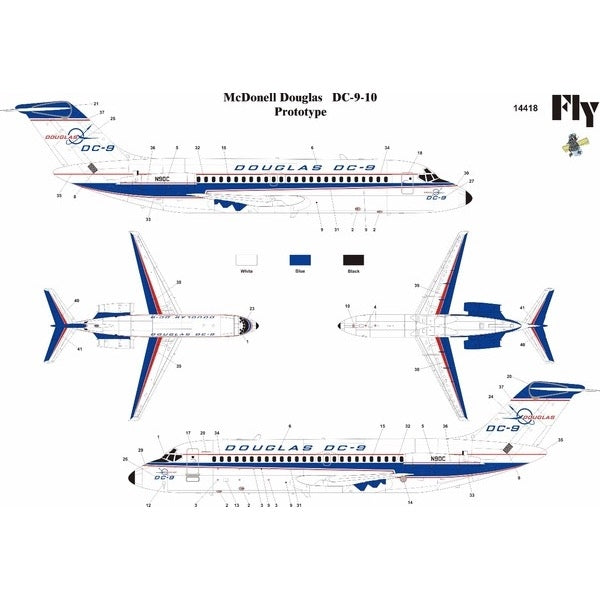 Fly Models 14418 1/144 Douglas DC-9-10 Prototype – Metro Hobbies