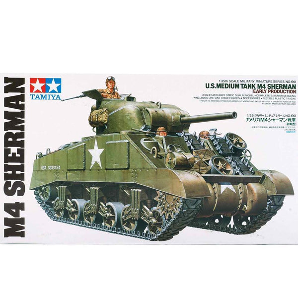 Tamiya 35190 1/35 U.S. Medium Tank M4 Sherman Early Production – Metro ...