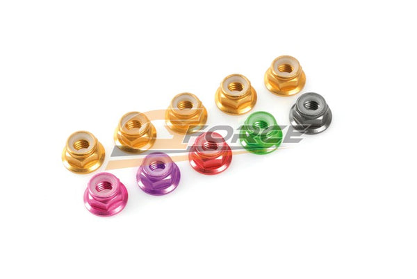 G-Force 0401-035 Flanged Nylstop Nut M3 Red Aluminium (10 pcs) – Metro ...