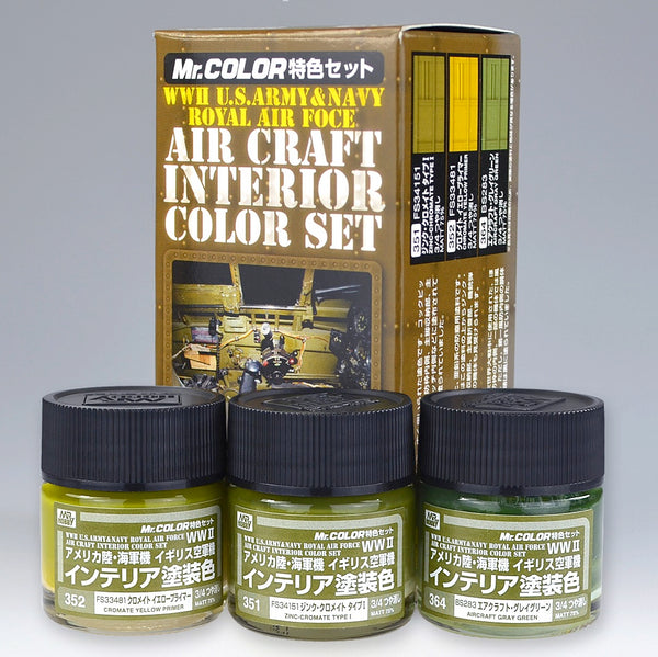 Mr Hobby (Gunze) CS681 Mr Color USAF n USN Aircraft Colours Set Lacquer ...