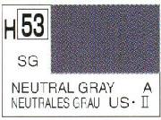 Mr Hobby (Gunze) H053 Aqueous Semi-Gloss Neutral Grey Acrylic Paint ...