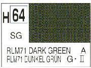 Mr Hobby (Gunze) H064 Aqueous Semi-Gloss RLM Dark Green Acrylic Paint ...