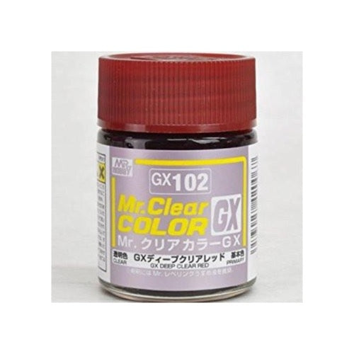 Mr Hobby (Gunze) GX102 Mr Clear Color GX Clear Red Lacquer Paint 18ml ...