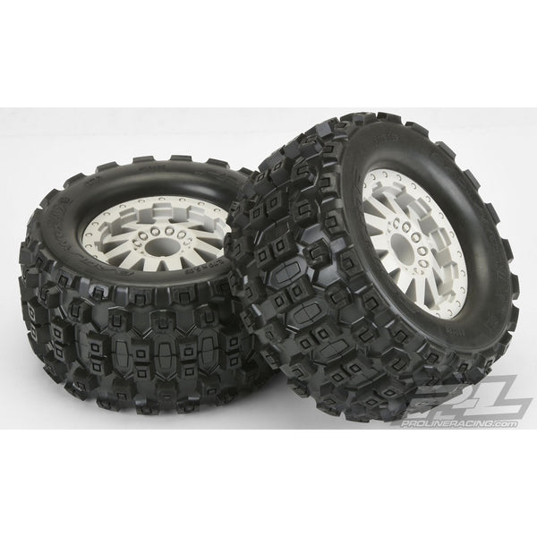 Proline 10125-26 Badlands MX28 2.8in Mounted F-11 Grey Wheels Elec Rear ...