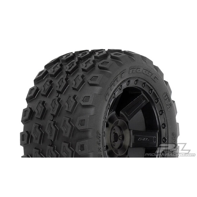 Proline 1175-13 Dirt Hawg 2.8in Mounted on Desperado Black Rear Wheels ...