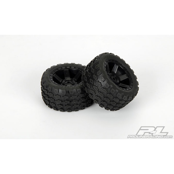 Proline 1175-13 Dirt Hawg 2.8in Mounted on Desperado Black Rear Wheels ...