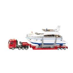 Siku 1849 1/87 Heavy Haulage Transporter with Yacht – Metro Hobbies