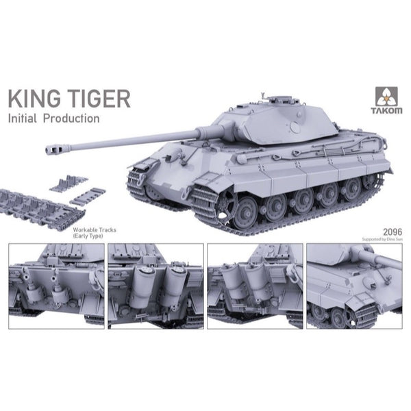 Takom 2096 1/35 WWII German Heavy Tank King Tiger Initial Production (4 ...