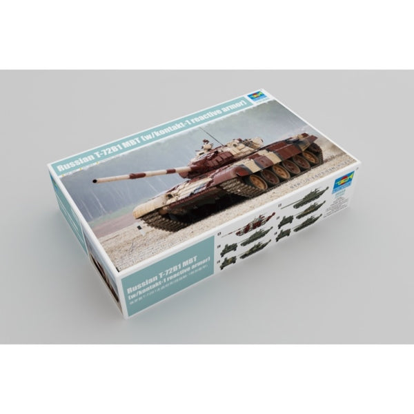 Trumpeter 09555 1/35 Russian T-72B1 MBT with Kontakt-1 Reactive Armour ...