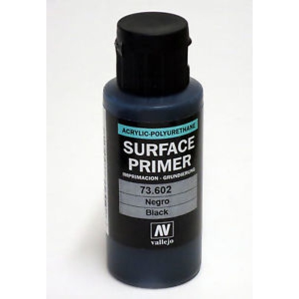 Vallejo 73602 Primer Poly-Urethane 60ml Black Paint – Metro Hobbies